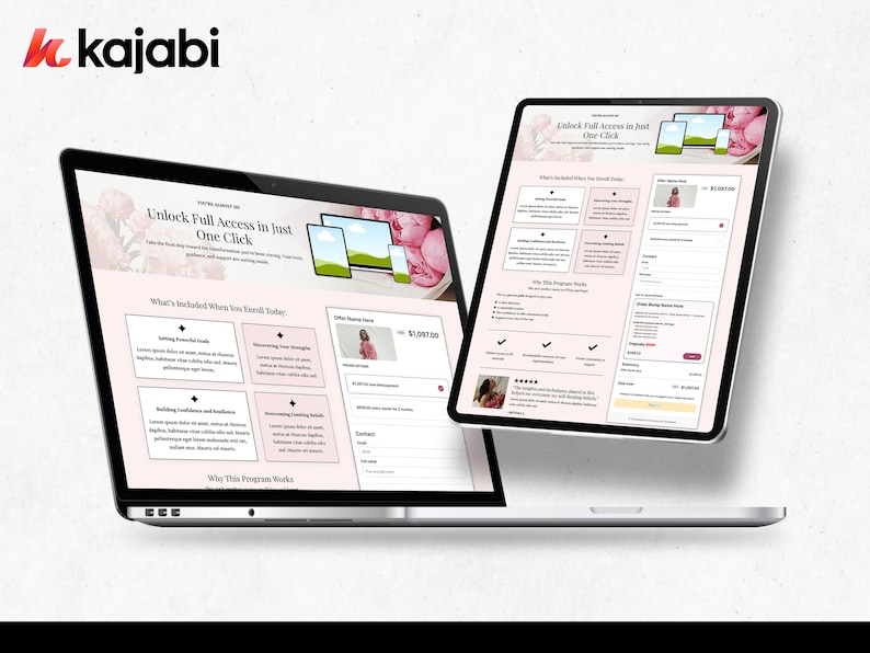 Kajabi Checkout Page Template Design Kajabi for Online Coach & Course ...