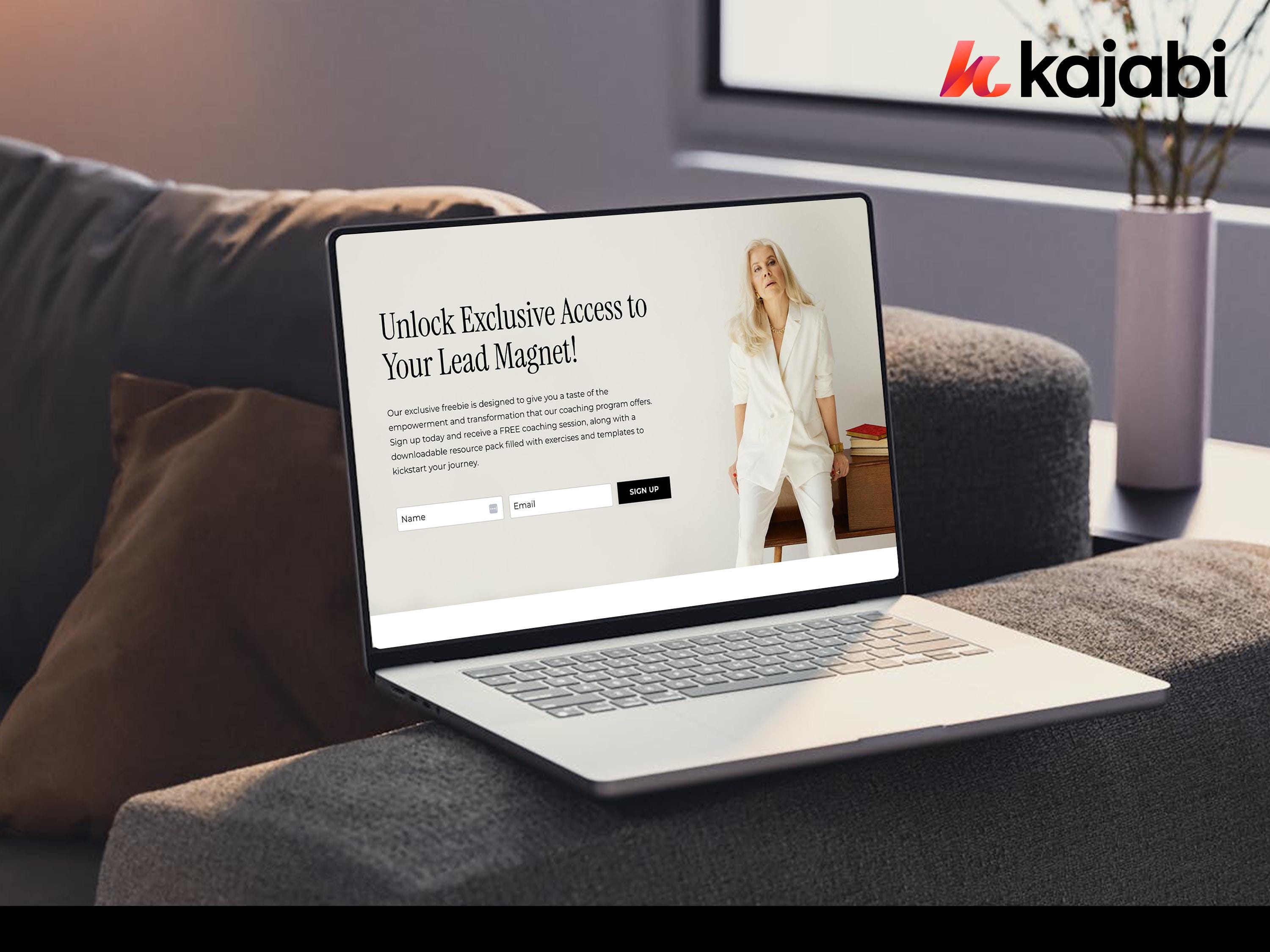 Opt-in Page Kajabi Template Black and White Aesthetic Kajabi Opt-in ...