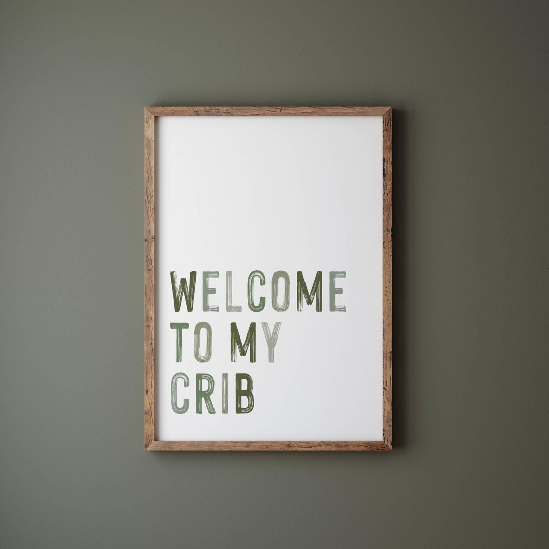 Welcome to My Crib, Boys Room Print, Boys Nursery Print, Printable ...