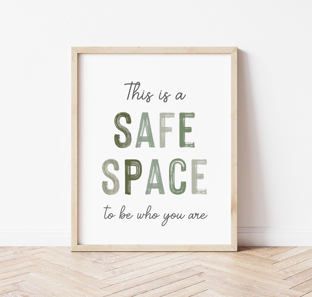 Safe Space Print for Kids, Safe Space Printable, Feelings Print ...