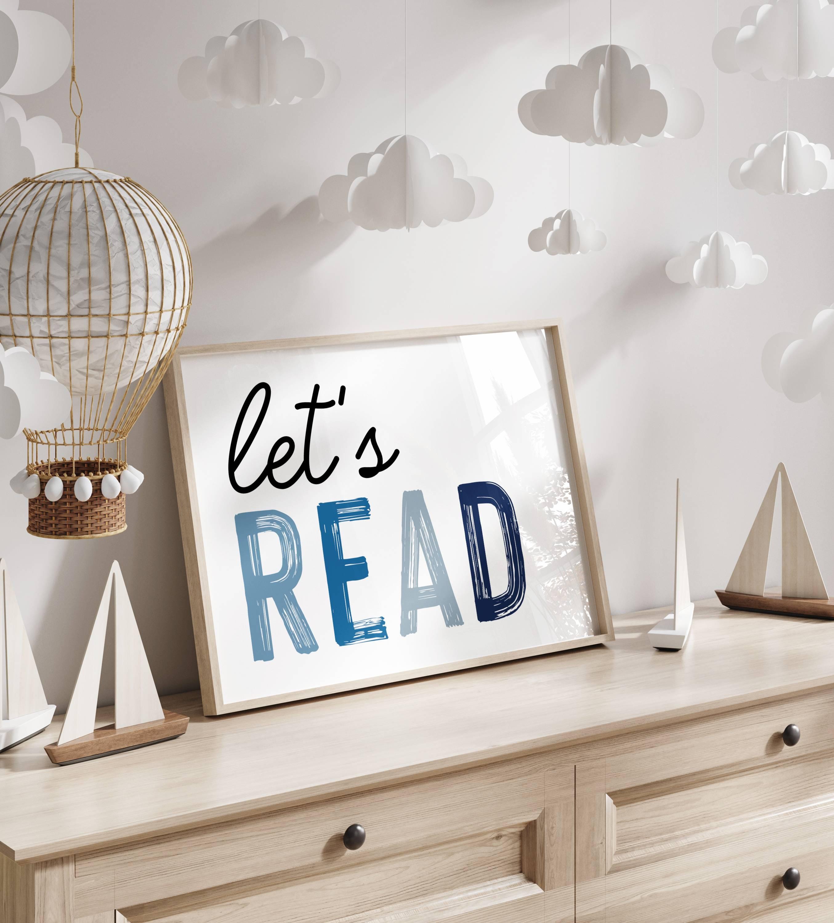 Let's Read Printable, Reading Corner Print, Classroom Educational Print ...