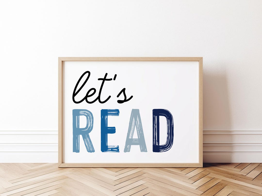 Let's Read Printable, Reading Corner Print, Classroom Educational Print ...