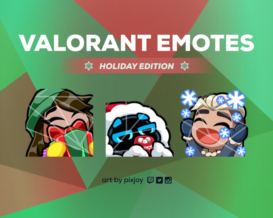 Holiday Valorant Twitch Emotes for Streamers // Trio // Killjoy Gift ...