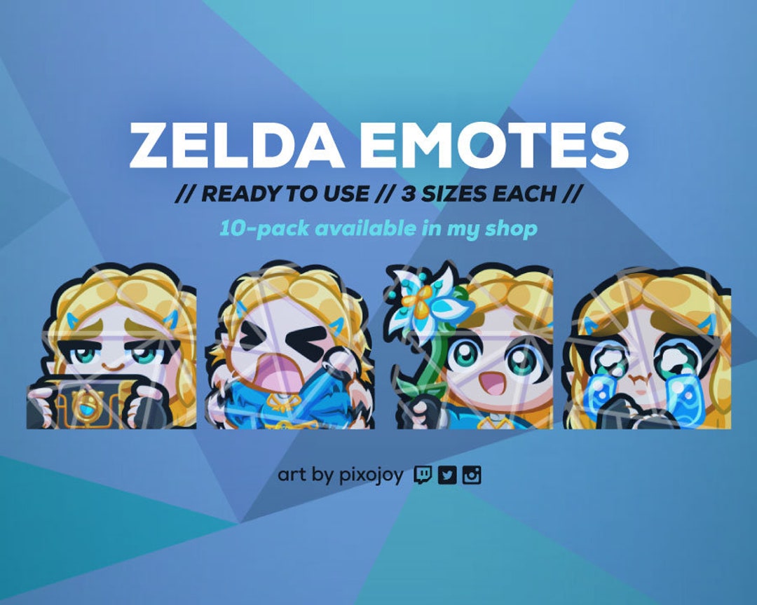 Zelda Twitch Emotes for Streamers // BOTW TOTK // 4K, Fit / Angry ...