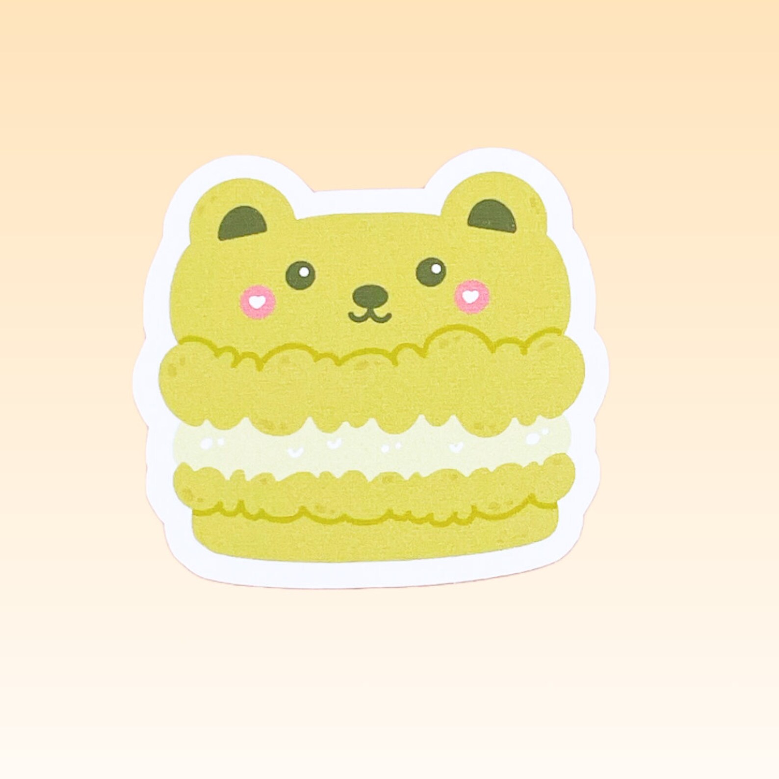 Macaron Bear Sticker, Pastry Sticker, Macaron Sticker, Water Bottle ...