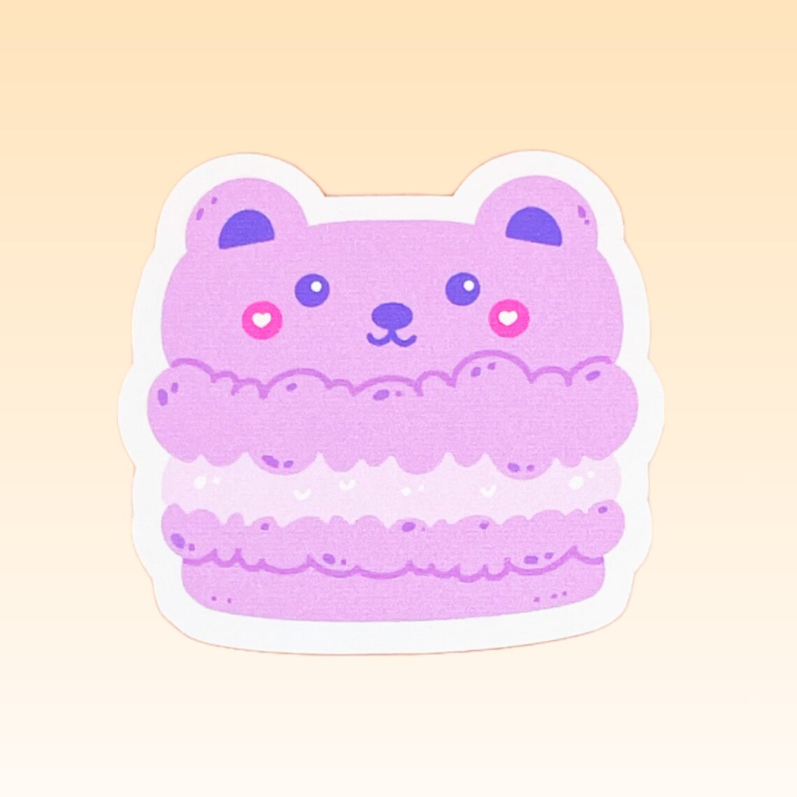 Macaron Bear Sticker, Pastry Sticker, Macaron Sticker, Water Bottle ...