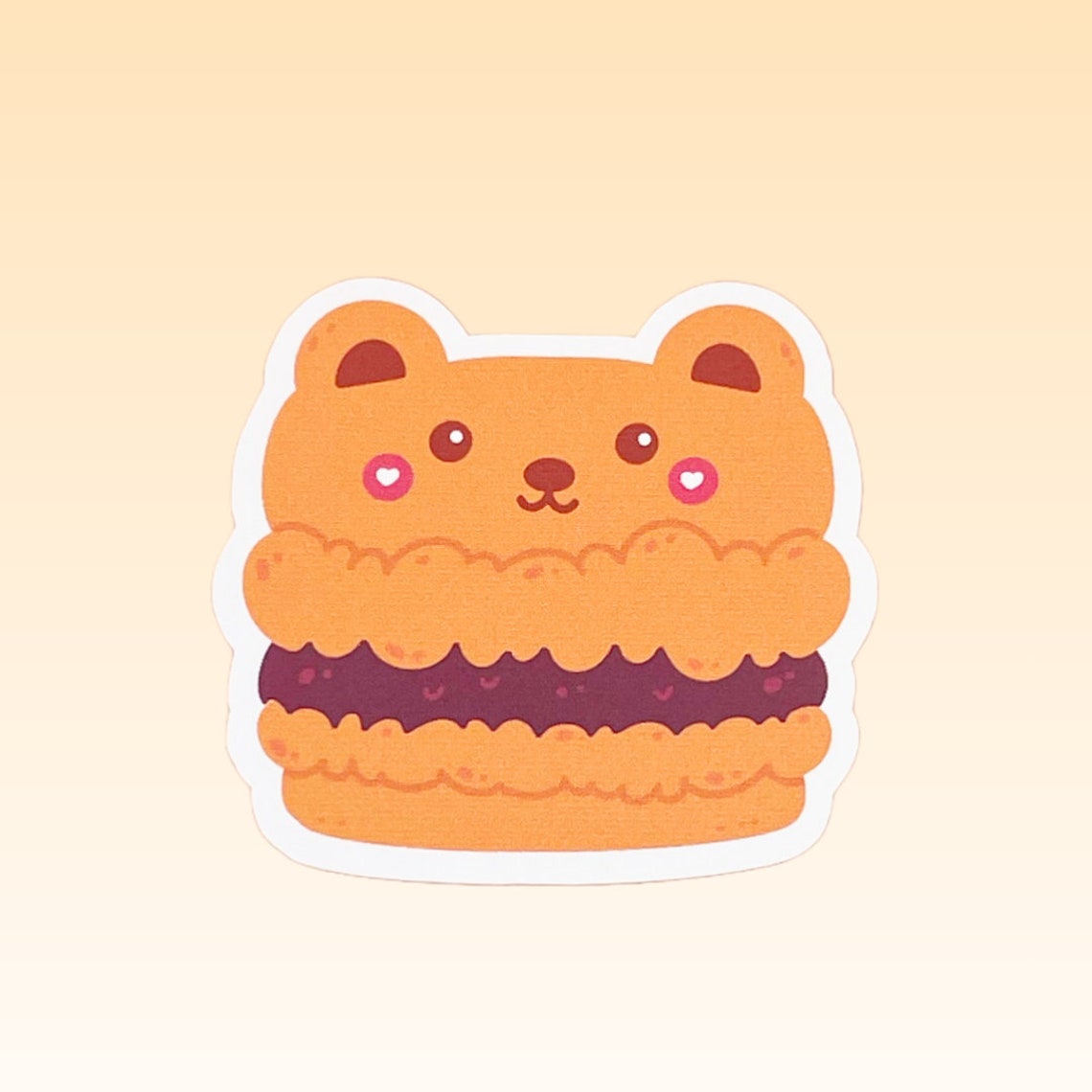 Macaron Bear Sticker, Pastry Sticker, Macaron Sticker, Water Bottle ...