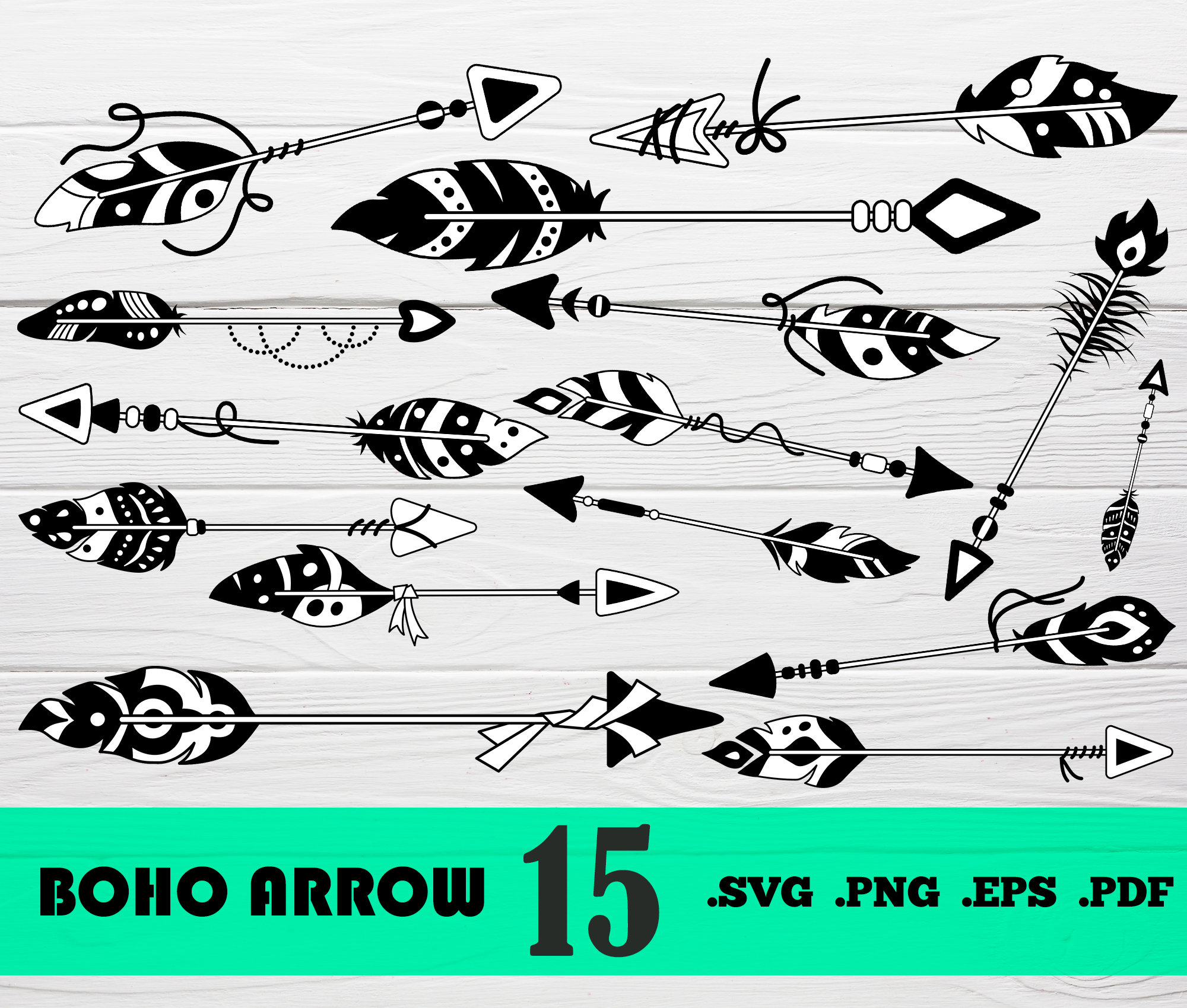 Boho Arrow Svg,hand Drawn Boho Arrows, Tattoo and Design Element, Arrow ...