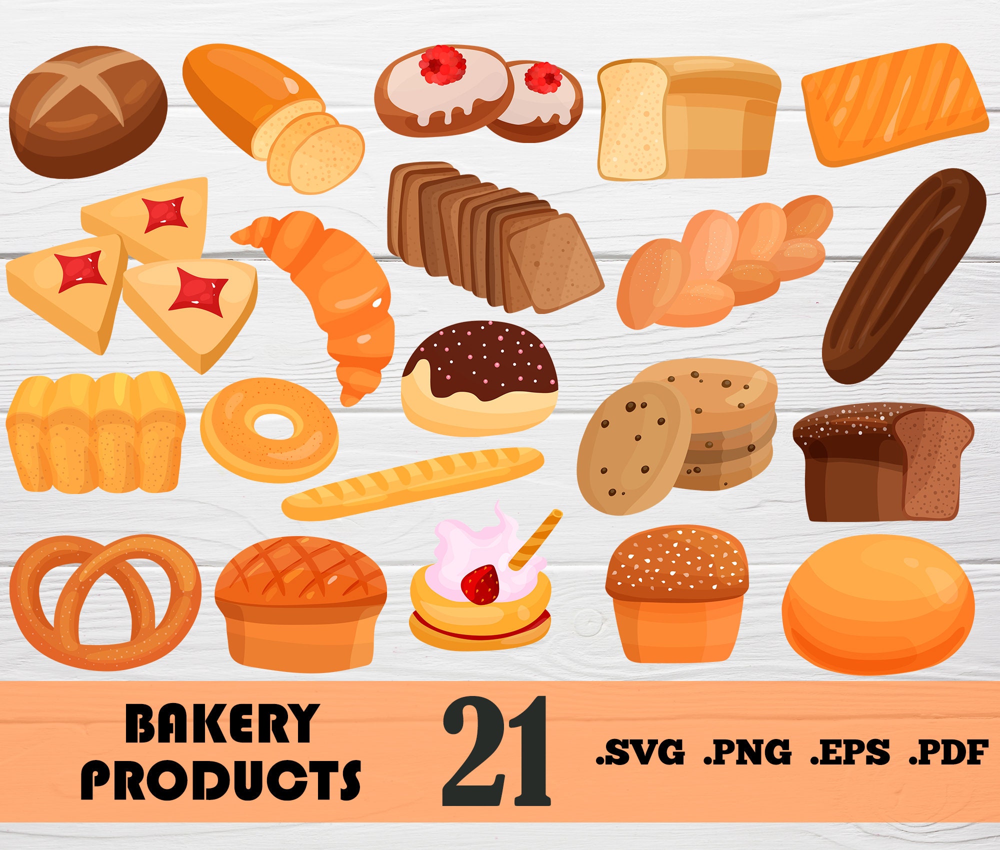 Bakery Products Svg,bakery Svg,sweet Bread Svg,cupcake Svg,bread SVG ...