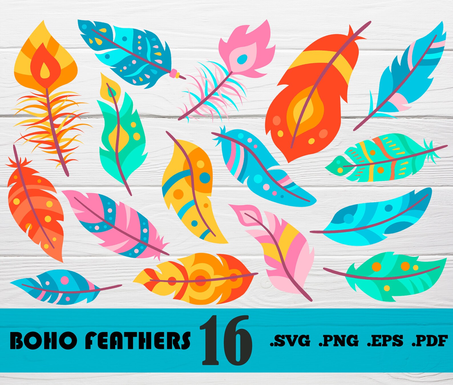 Boho Feather Svg,feather SVG, Feather Svg Bundle, Feather Clipart, Boho ...