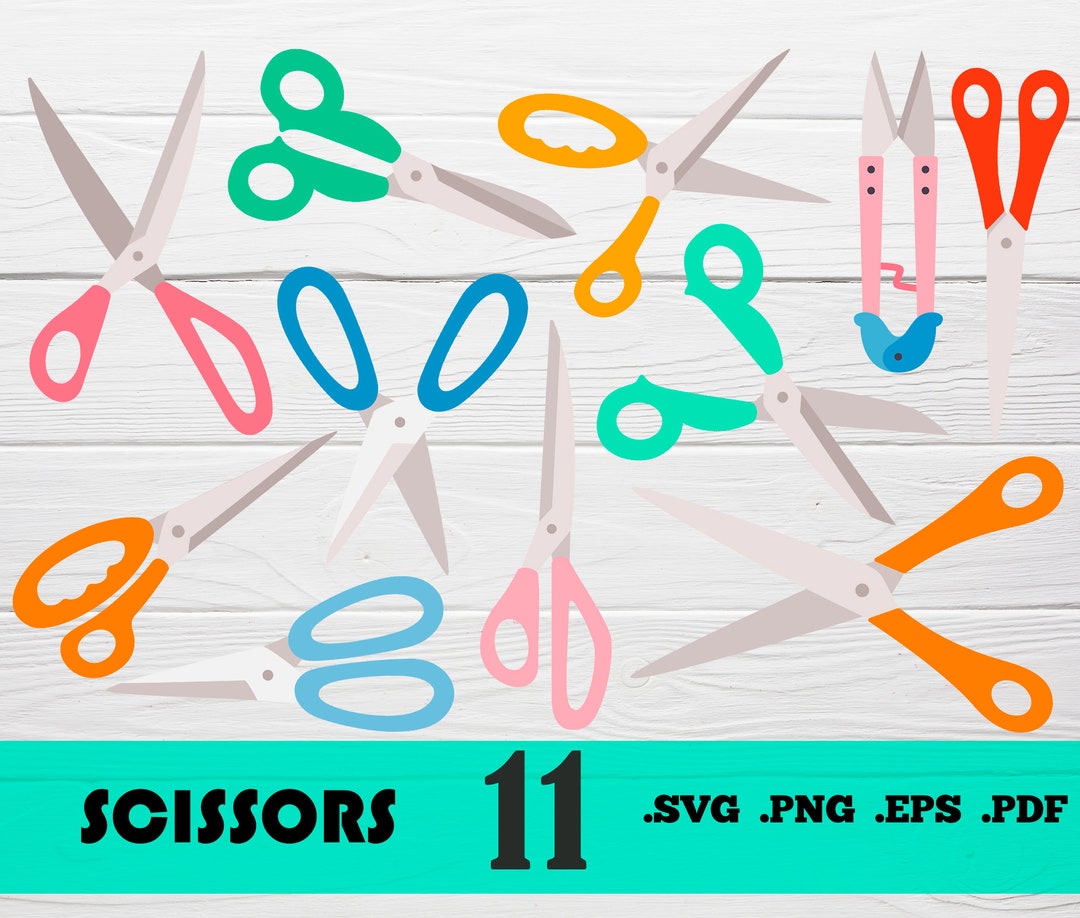 Scissors Svg, Scissors Bundle Clipart, Scissors Silhouettes, Scissors ...