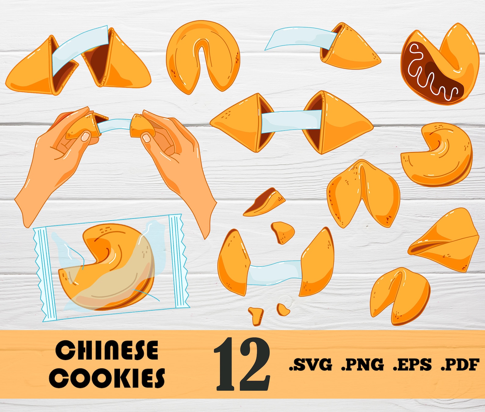 Fortune Cookie Svg, Chinese New Year, Lunar New Year, Cookie Svg ...