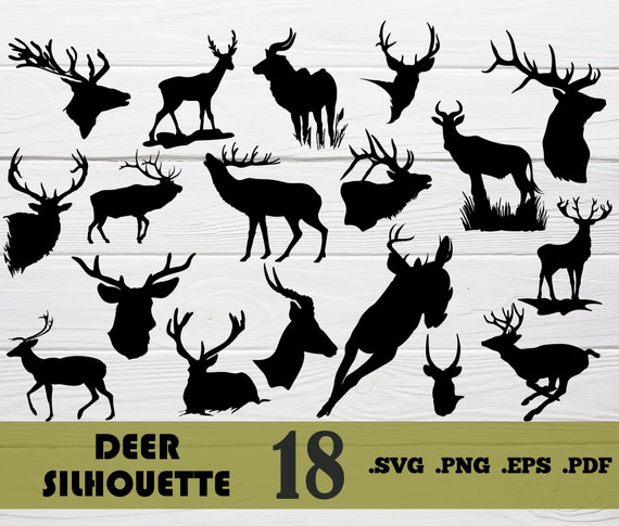 Deer Bundle Svgdeer Svgnature Deer Svg File Mountains Svg | Etsy
