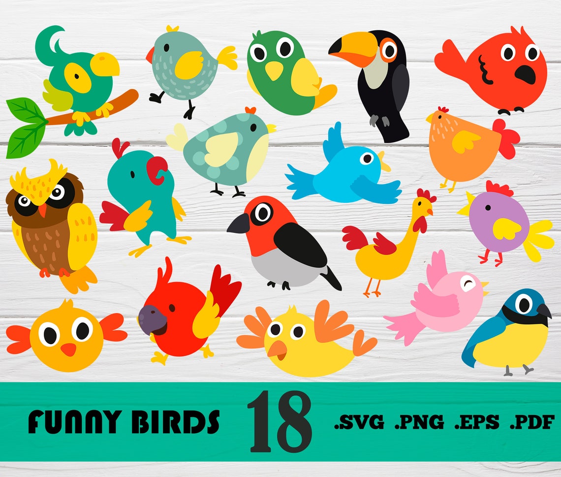 Funny Birds Svg,bird Svg Bundle, Birds Svg,love Birds Svg,bird File ...