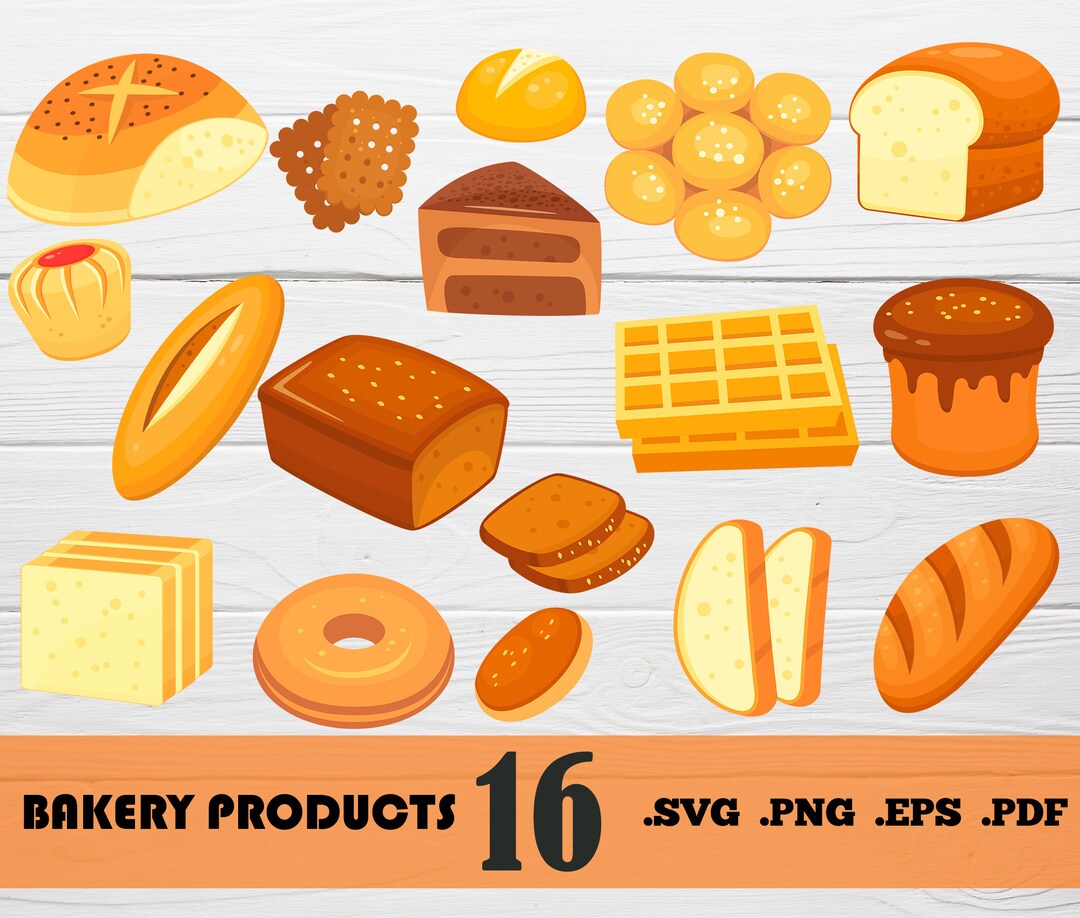 Bread Svg, Bakery Elements, Kitchen Svg Silhouette Bakery Svg,bun Svg ...