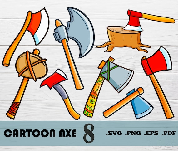 Hacha de dibujos animados svgAxe bundle svg hacha svg axe | Etsy