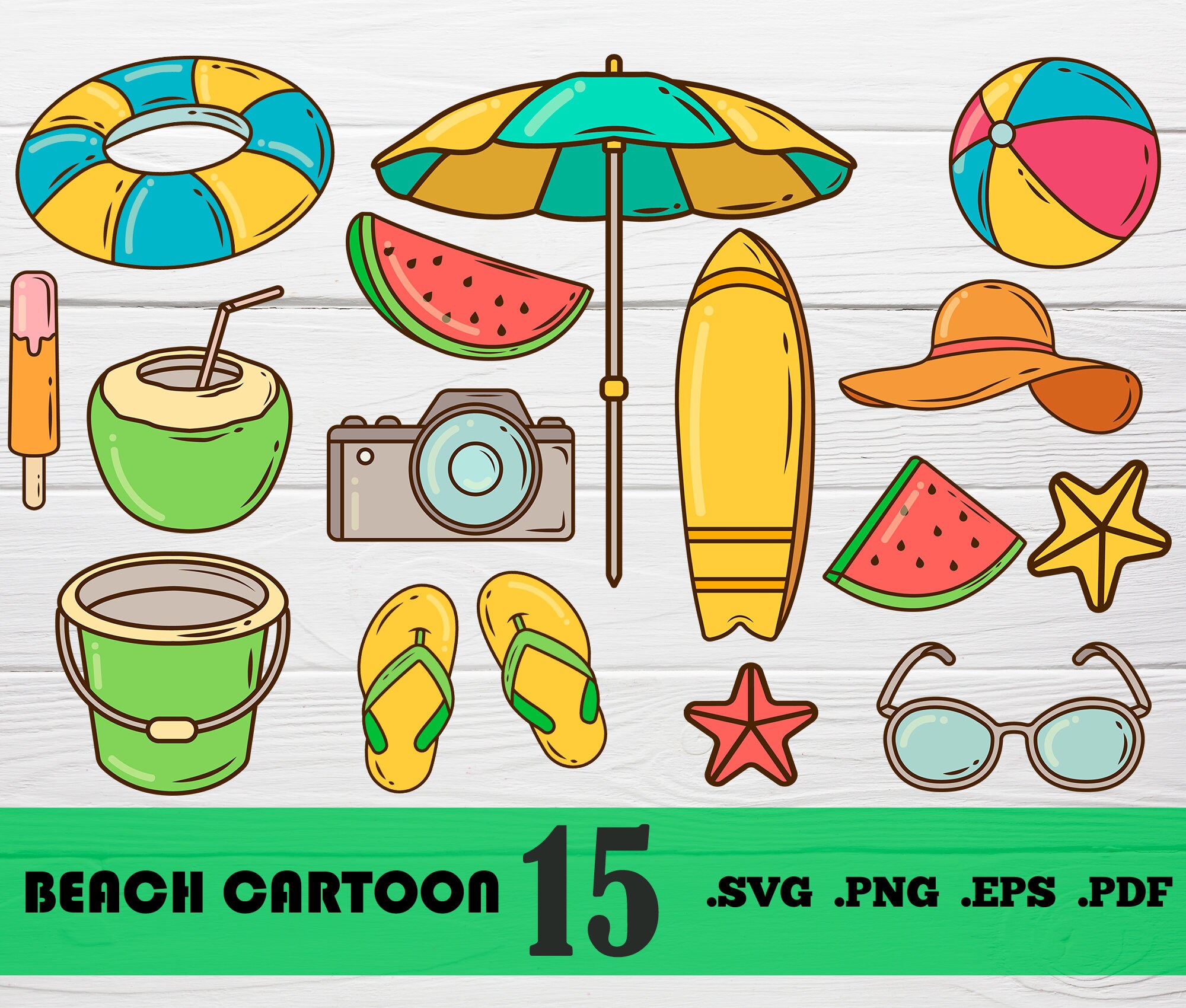 Beach SVG Bundle, Summer SVG, Sea Svg, Sea Collection, Vacation Svg ...