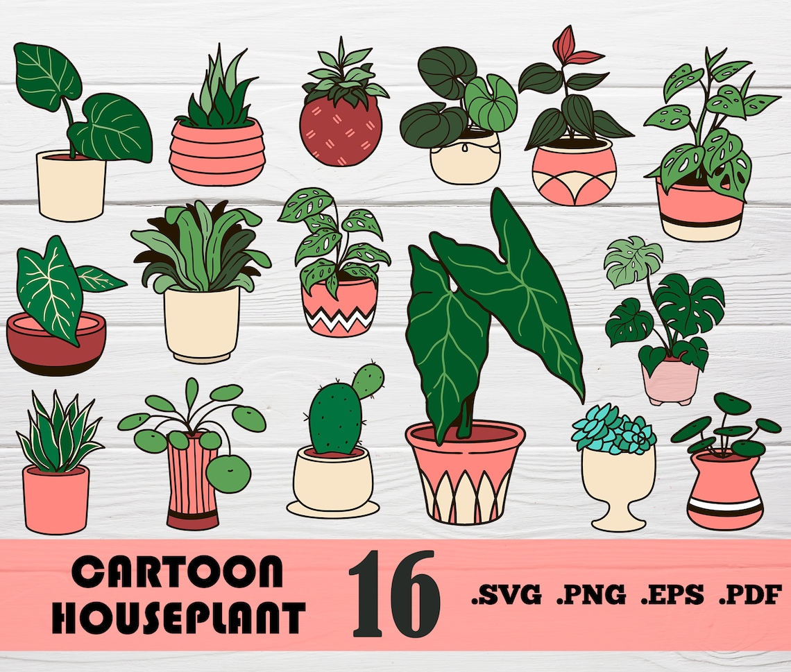 Houseplant Svg,plants SVG, Potted Plants Svg, Houseplants Svg, Flower ...