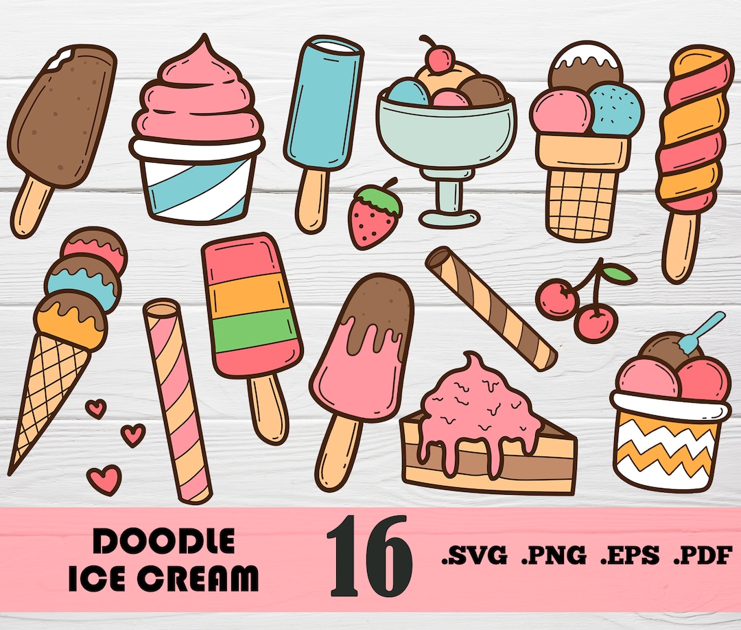 Ice Cream SVG Bundle, Ice Cream SVG, Ice Cream Clipart, Ice Cream ...