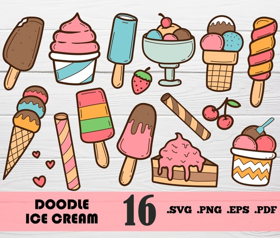Paquete SVG de helado helado SVG clipart de helado vector | Etsy México