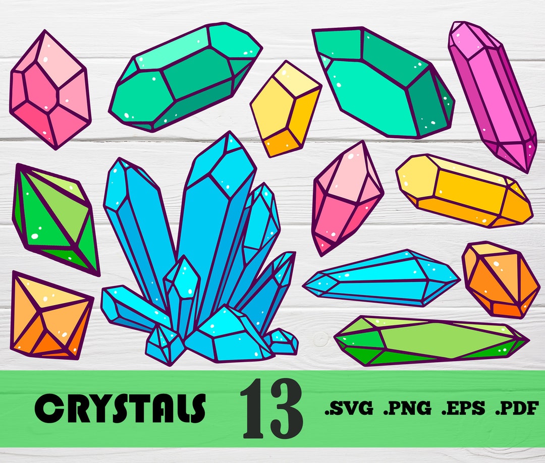 Crystals SVG, Crystals Vector, Crystals Clipart, Crystals Cricut ...