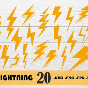 Lightning Svglighting Bundle Svglighting Clipartlighting - Etsy