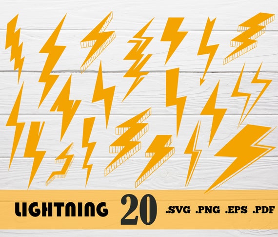 Lightning Svglighting Bundle Svglighting Clipartlighting | Etsy