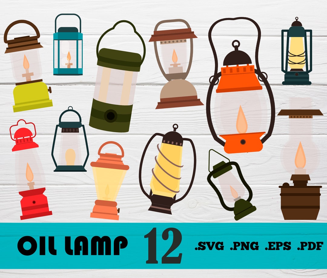 Oil Lamp Svg,lantern Svg, Camping Supply Svg Outdoor, Kerosene Lamp ...