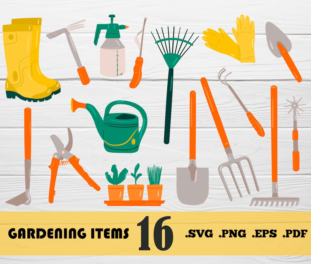 Gardening Items Svg, Gardening Tools Svg, Garden Svg, Garden Supplies ...