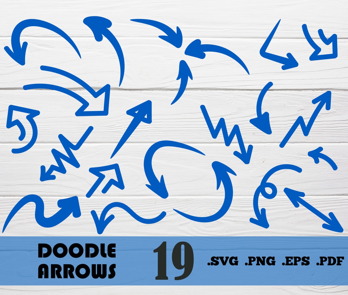 Doodle Arrows Svg,arrows Svg, Arrows Png, Doodle Arrows Clipart, Hand ...