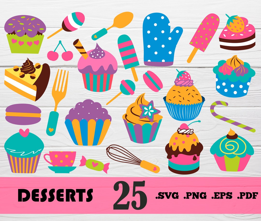 Cakes SVG, Cupcakes SVG, Sweets SVG, Sweets Png, Cakes Vector Clipart ...