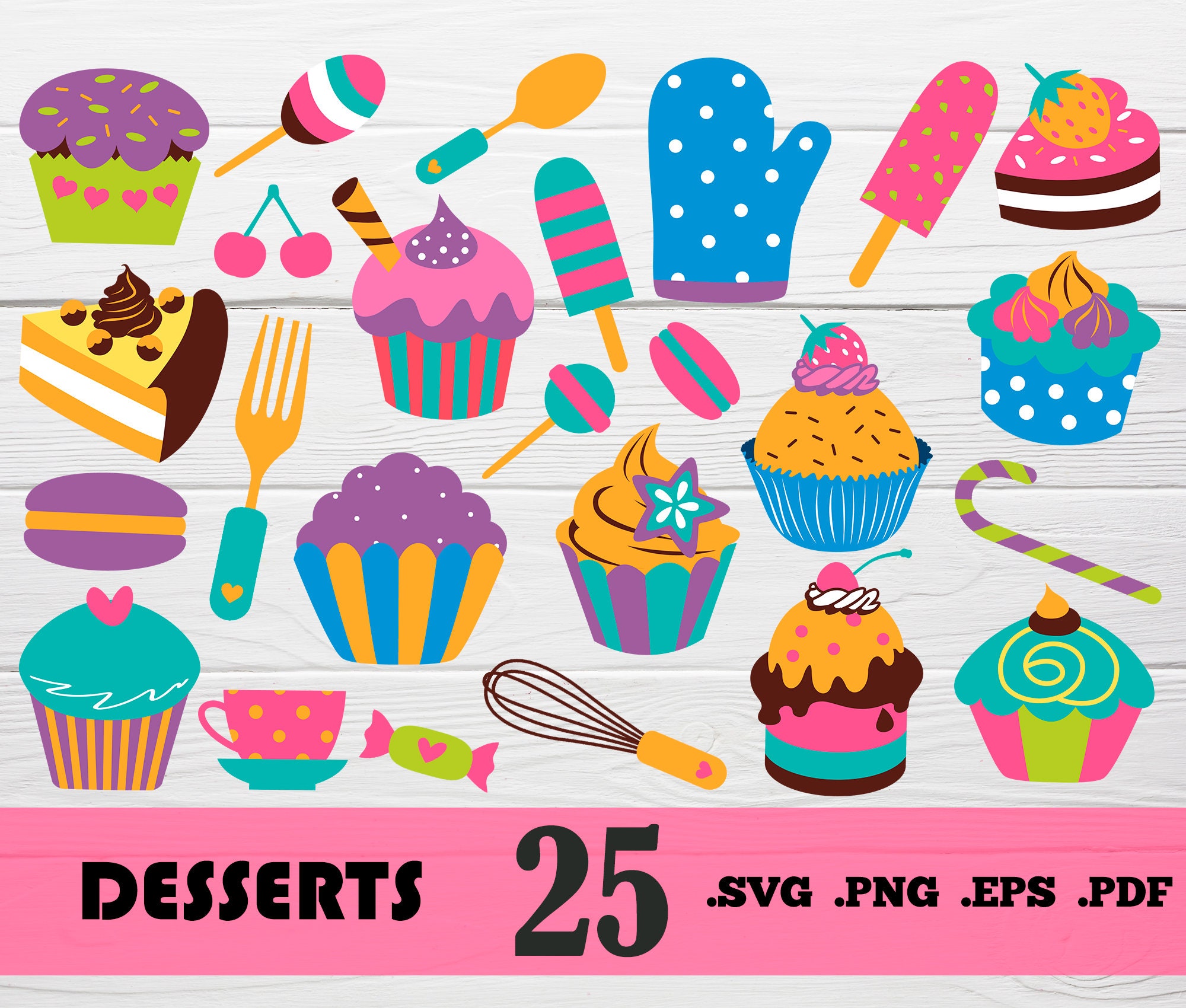 Cakes SVG, Cupcakes SVG, Sweets SVG, Sweets Png, Cakes Vector Clipart ...