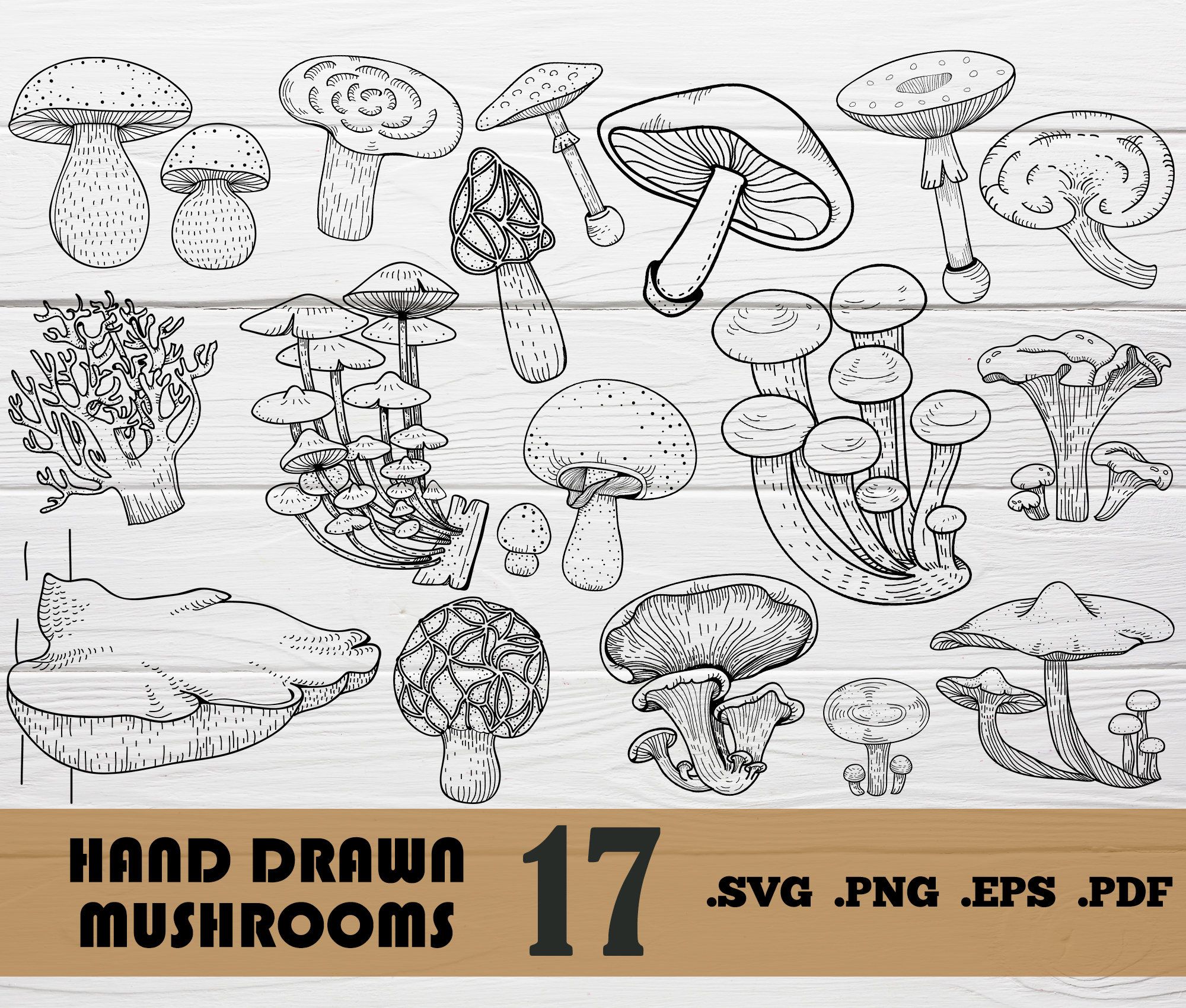 Mushrooms Svg,mushrooms Clipart Collection,mushrooms SVG Bundle ...