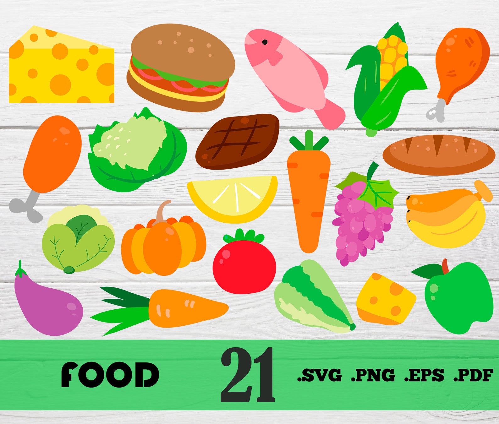 Food Svg, Food Clipart Svg,fruits Svg,vegetables Svg,cheese Svg ...