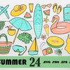 Summer Clipart Bundle, Beach Clipart, Tropical Clipart, Vacation ...
