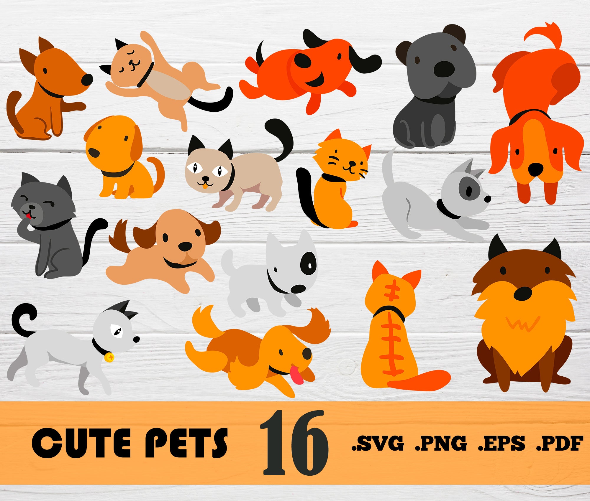 Cute Pets Svg,pets Illustrator, Pets Silhouette, Pets Cricut, Pets ...