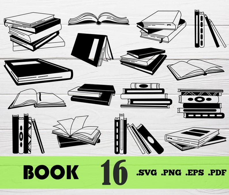 Book Svg,book SVG, Books Svg, Library SVG, Book Silhouette, Magazine ...
