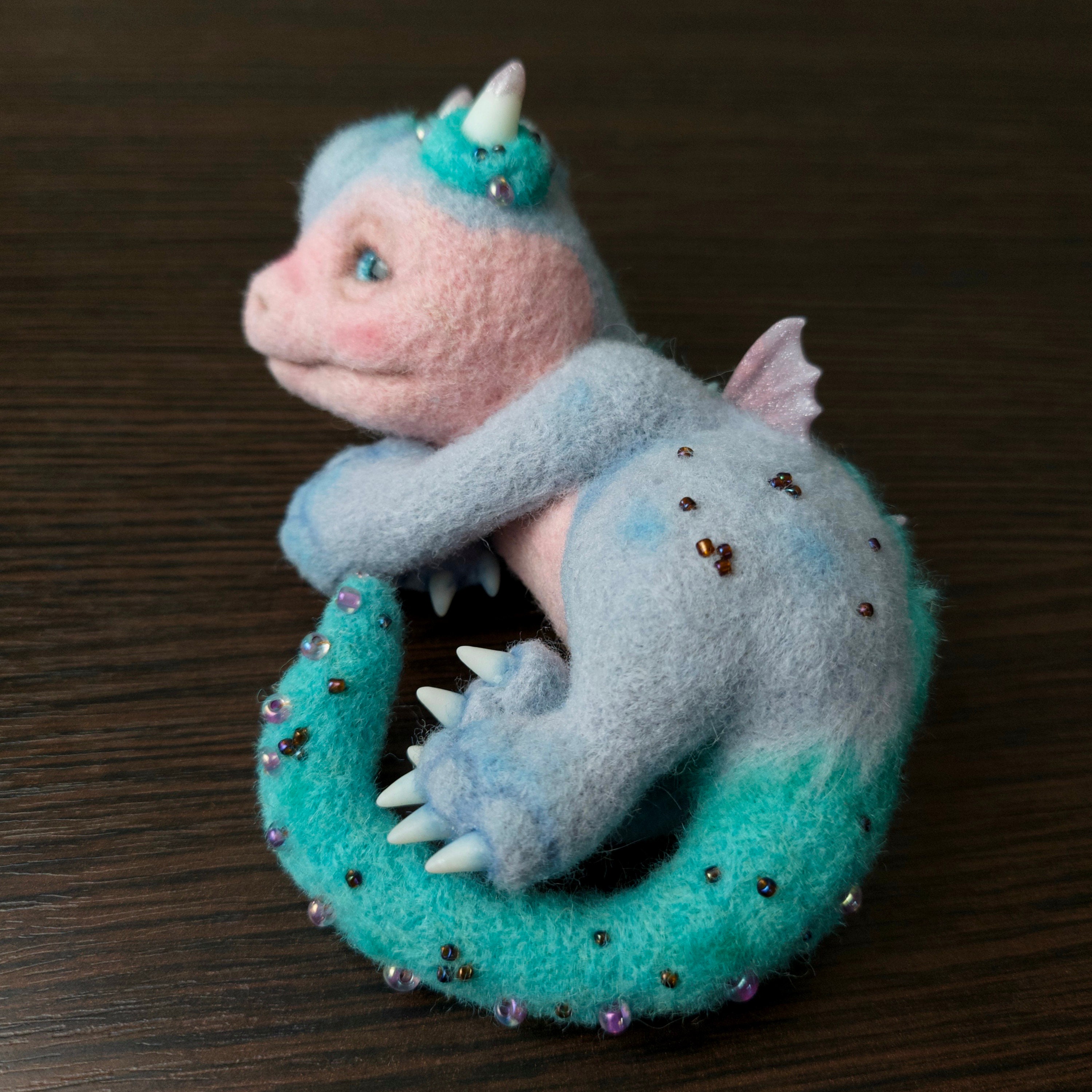 Felted Dragon Gift for Dragon Lovers Portrait Pet Loss Memorial Custom ...