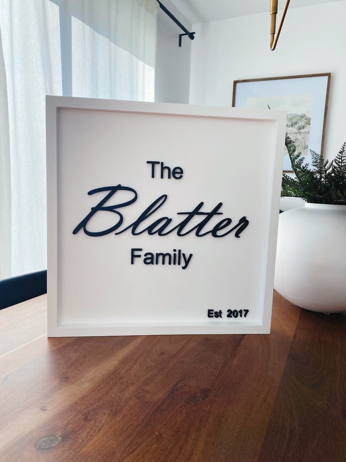 Square Custom Name Sign - Etsy