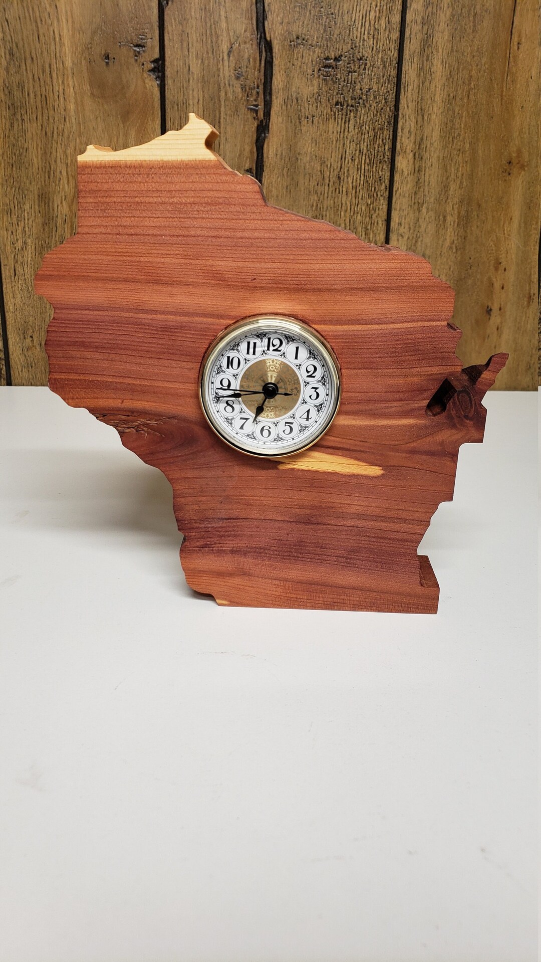 Wisconsin Cedar Clock - Etsy