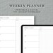 Minimalist Weekly Planner Printable PDF Week on 1 Page Simple | Etsy