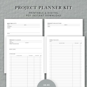 Printable & Digital Project Planner Project Management PDF | Etsy