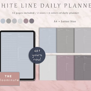 Minimalist Daily Planner Gray Sheet With White Lines, A4, Daily ...