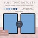 168 Blue Color Digital Note Taking Templates, Dot, Graph, Lined ...