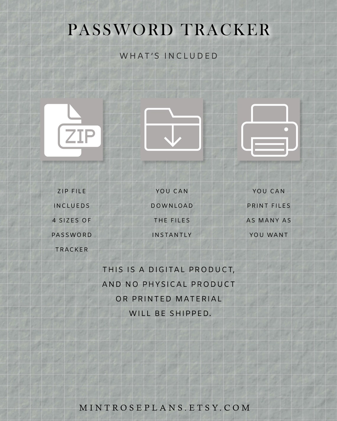 Keep Your Password List Printable Password Tracker Templte | Etsy