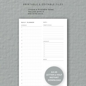 Daily Routine Tracker Printable & Editable PDF Weekly Habit | Etsy