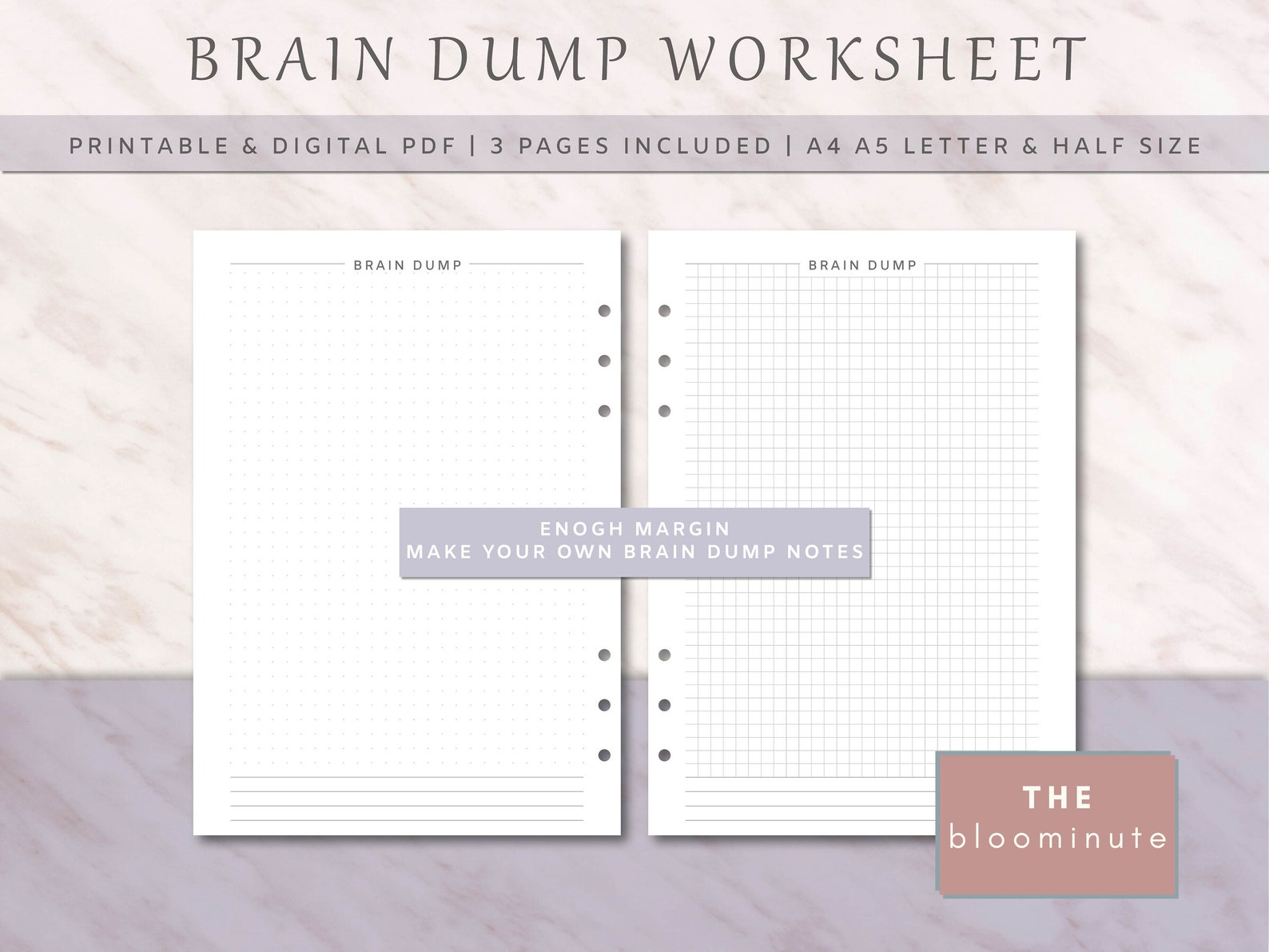 Organize Your Thoughts With Brain Dump Worksheet Printable - Etsy