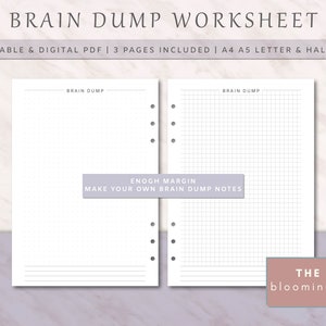 Organize Your Thoughts With Brain Dump Worksheet Printable Task Triage ...