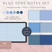168 Horizontal Blue Color Digital Note Taking Template, Dot, Graph, Lin ...