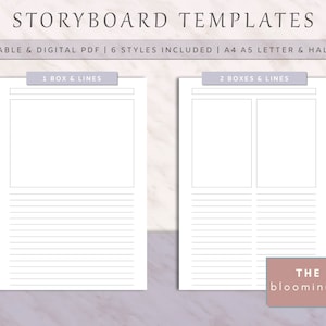 Printable & Digital Storyboard Template, Continuity Notes Template, A4 ...
